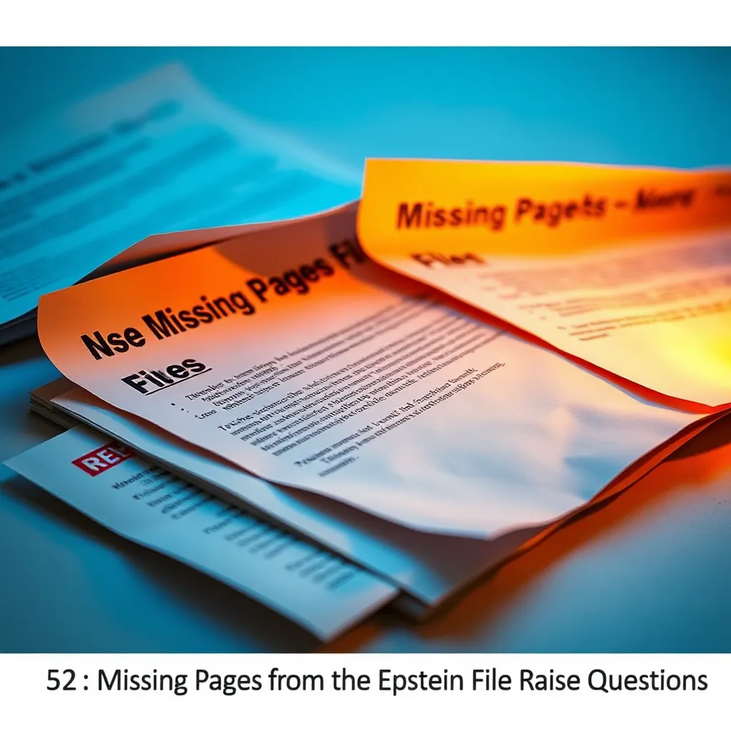 52 Missing Pages from the Epstein File Raise Questions : MysteryLores