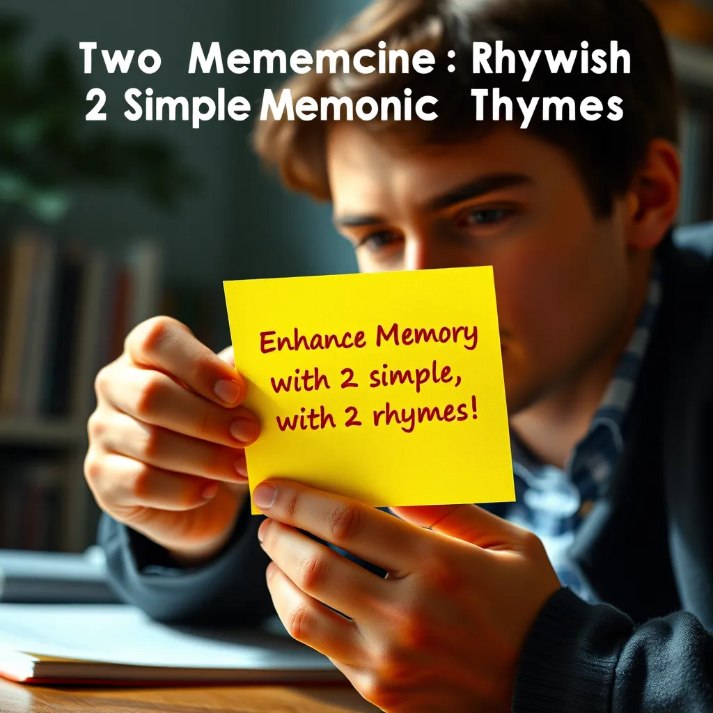 Enhance Memory with 2 Simple Mnemonic Rhymes : MysteryLores