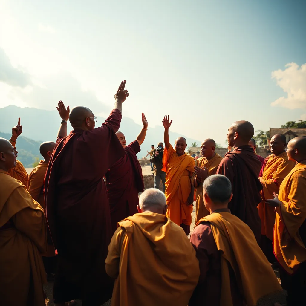 Monks Celebrate Peace at the Walk for Peace Ending Ceremony : MysteryLores