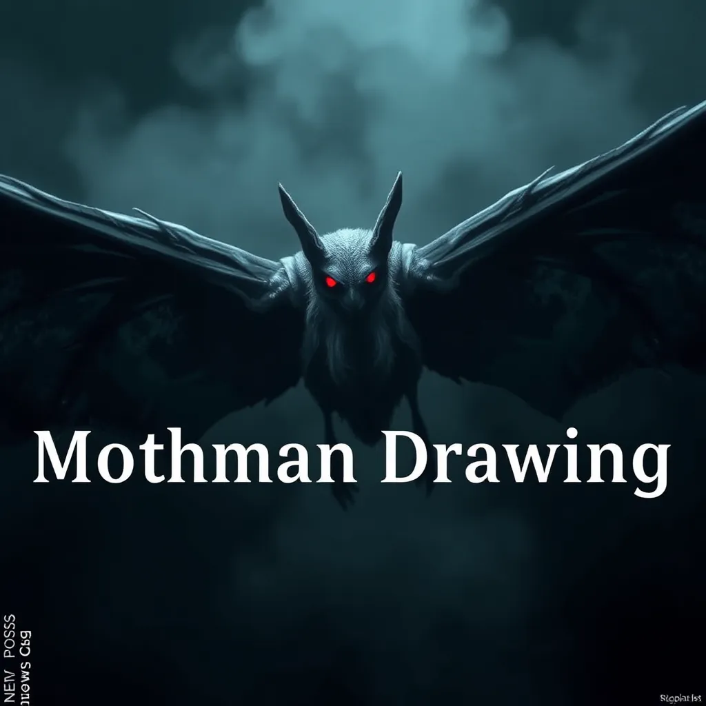 Impressive Mothman Drawing Sparks Online Interest : MysteryLores