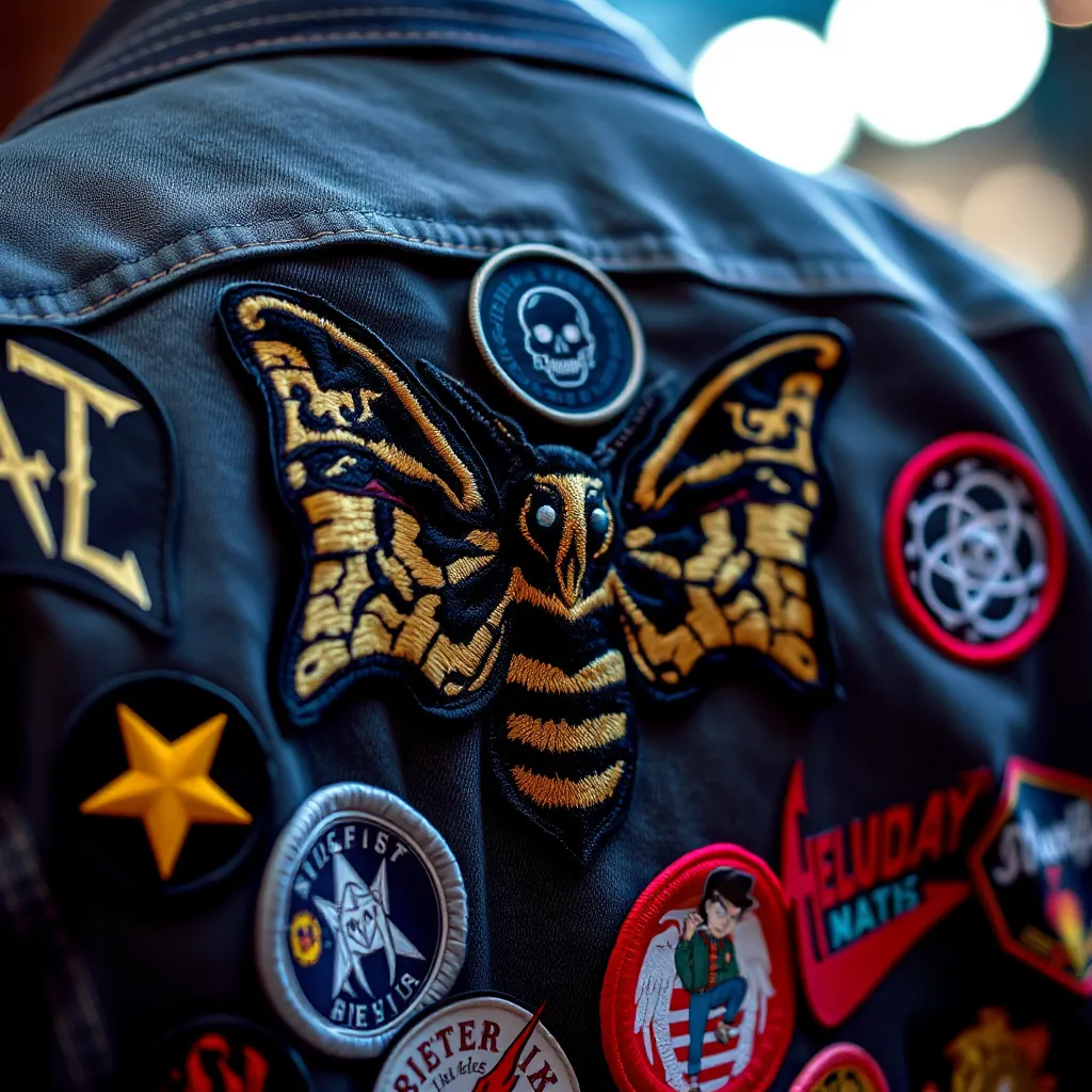 Unique Mothman Appliqué Joins My Band Patch Jacket : MysteryLores