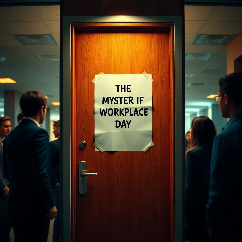 Mystery Surrounds Cryptic Note Left on Workplace Door : MysteryLores