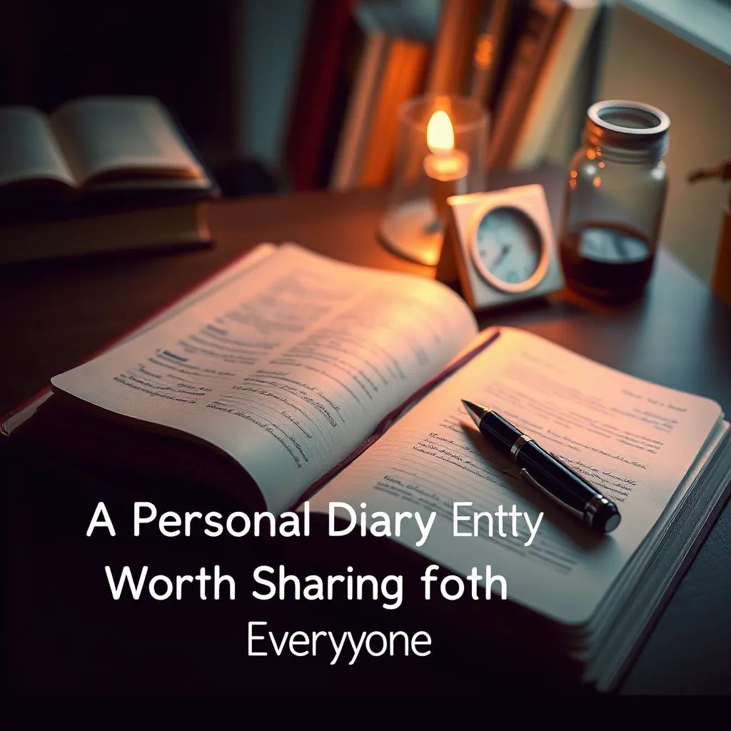 A Personal Diary Entry Worth Sharing with Everyone : MysteryLores
