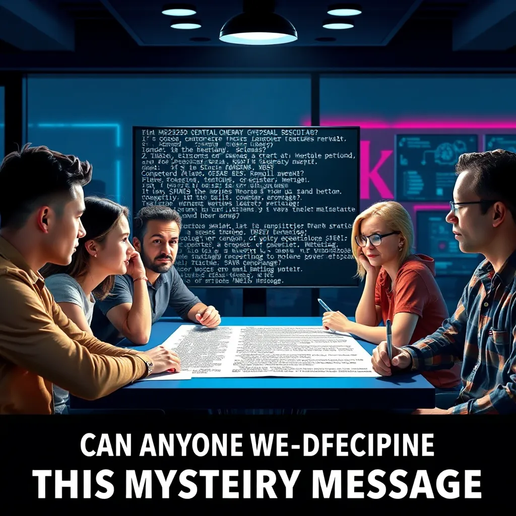 Can Anyone Decipher This Mysterious Message? Find Out : MysteryLores