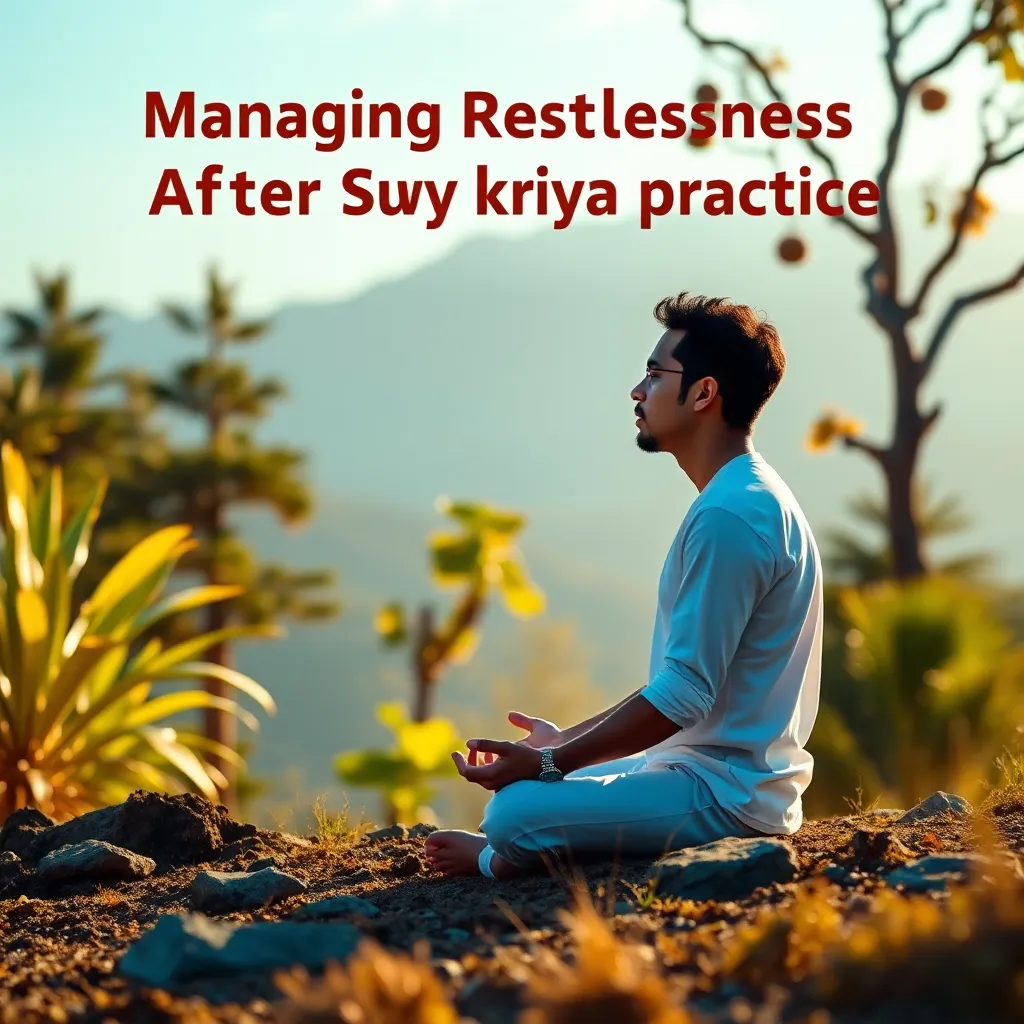Managing Restlessness After Surya Kriya Practice : MysteryLores