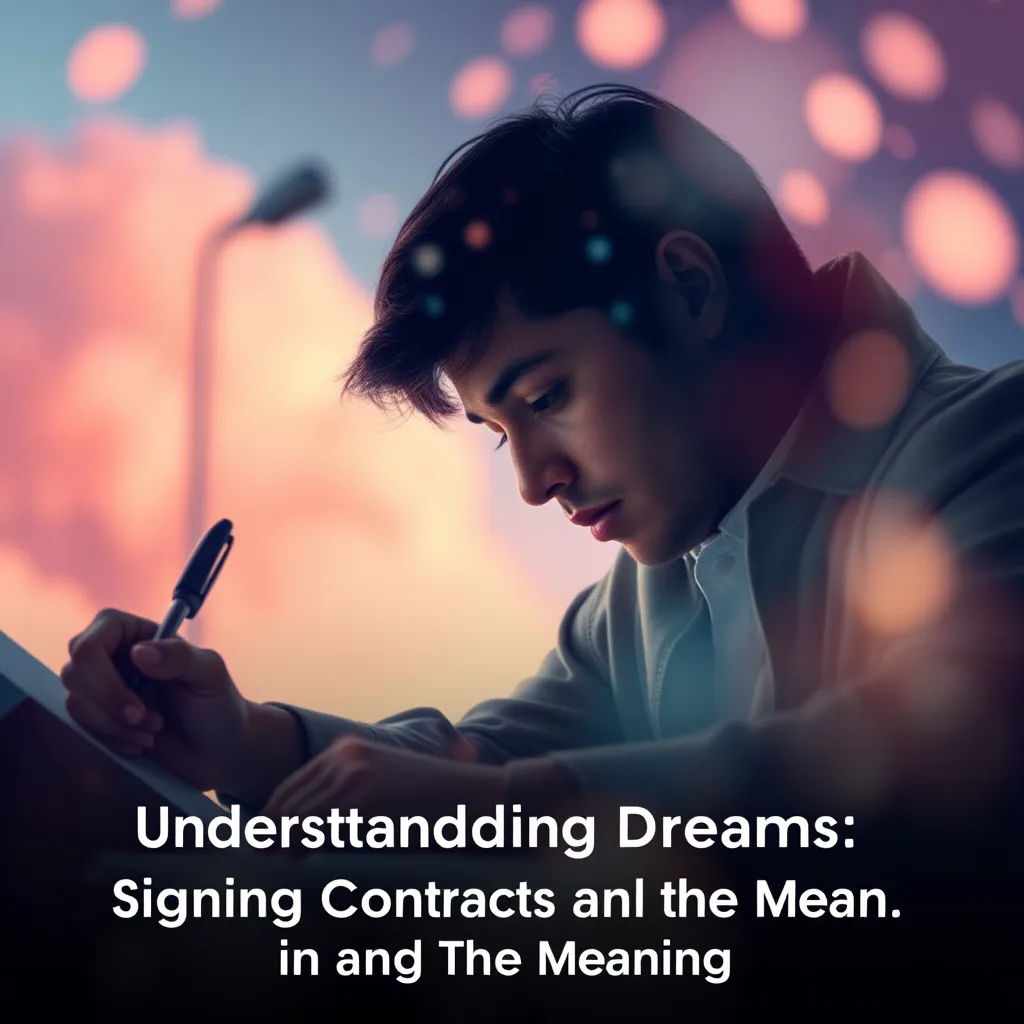Understanding Dreams: Signing Contracts and Their Meaning : MysteryLores