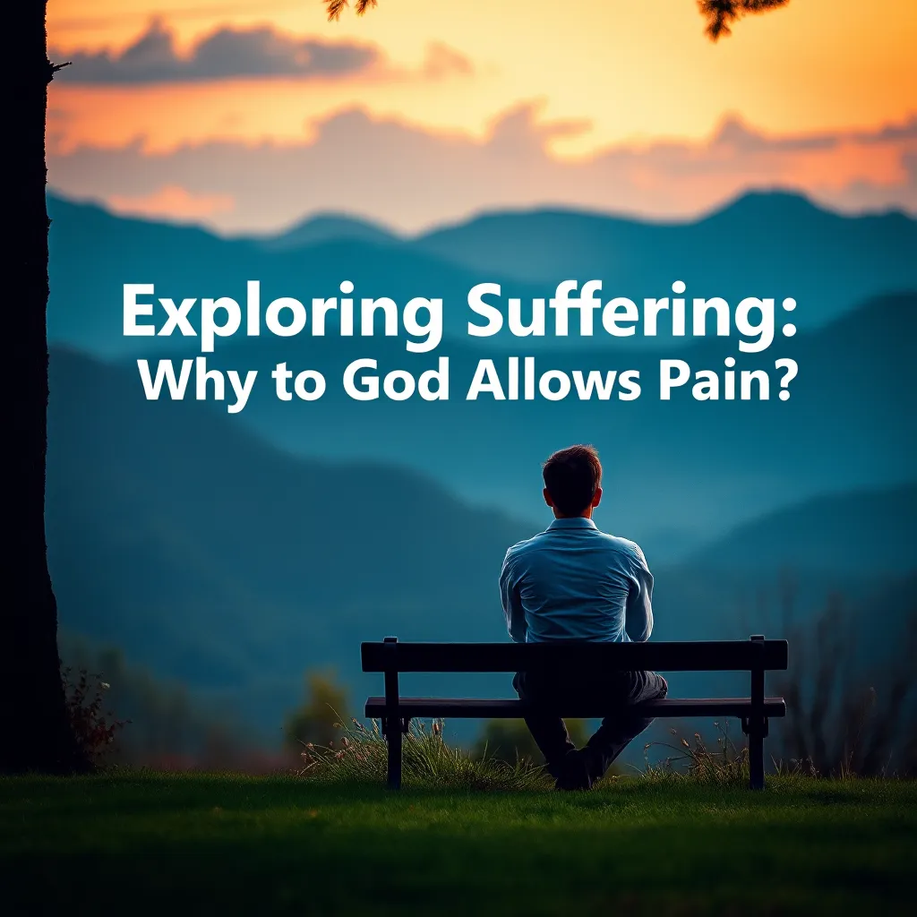 Exploring Suffering: Why Does God Allow Pain? : MysteryLores