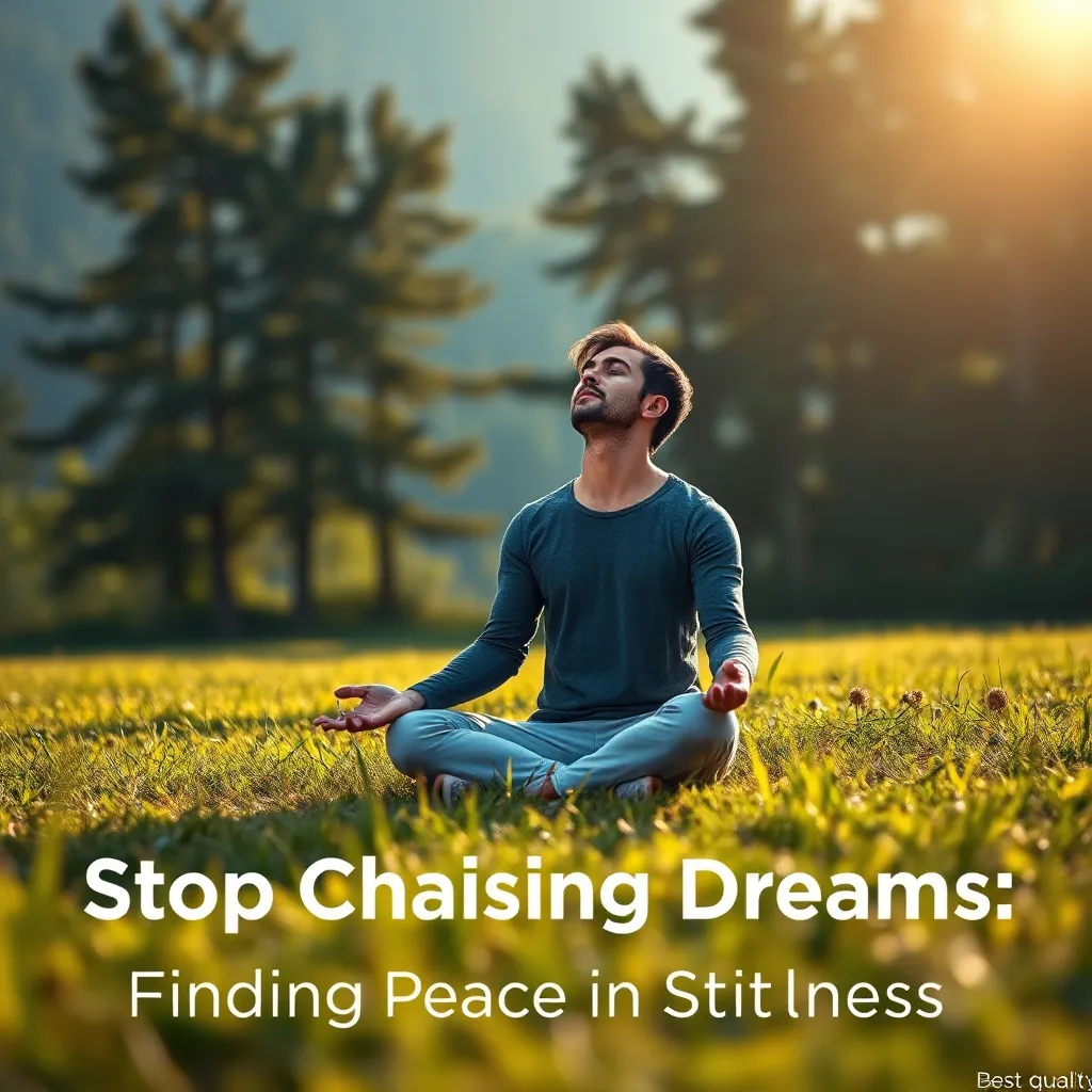 Stop Chasing Dreams: Finding Peace in Stillness : MysteryLores