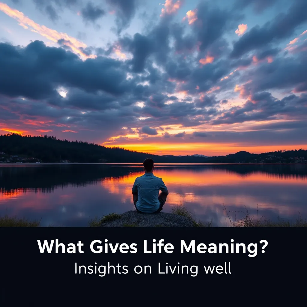 What Gives Life Meaning? Insights on Living Well : MysteryLores
