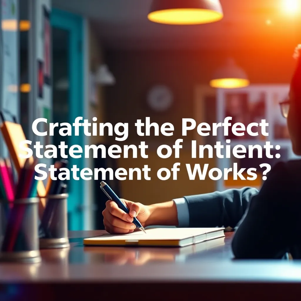Crafting the Perfect Statement of Intent: What Works? : MysteryLores