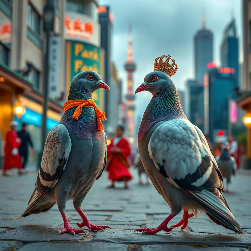 Pigeons Take Center Stage in Unconventional Dharma Combat : MysteryLores