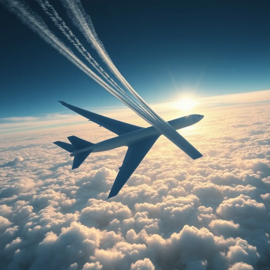 Weird Shadows: Bizarre Plane Trail Phenomenon Explained : MysteryLores