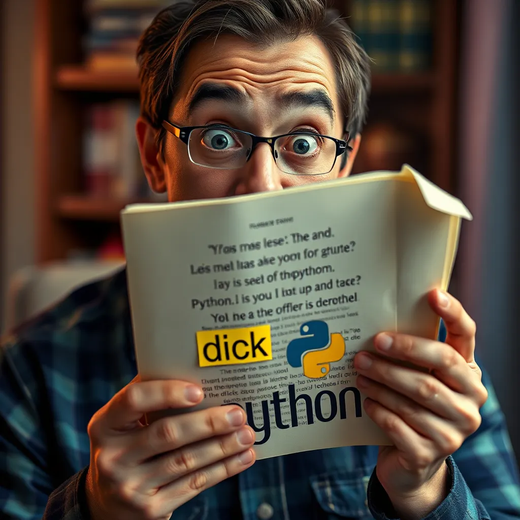 Embarrassing Mix-Up: Dick Instead of Python in Poem : MysteryLores