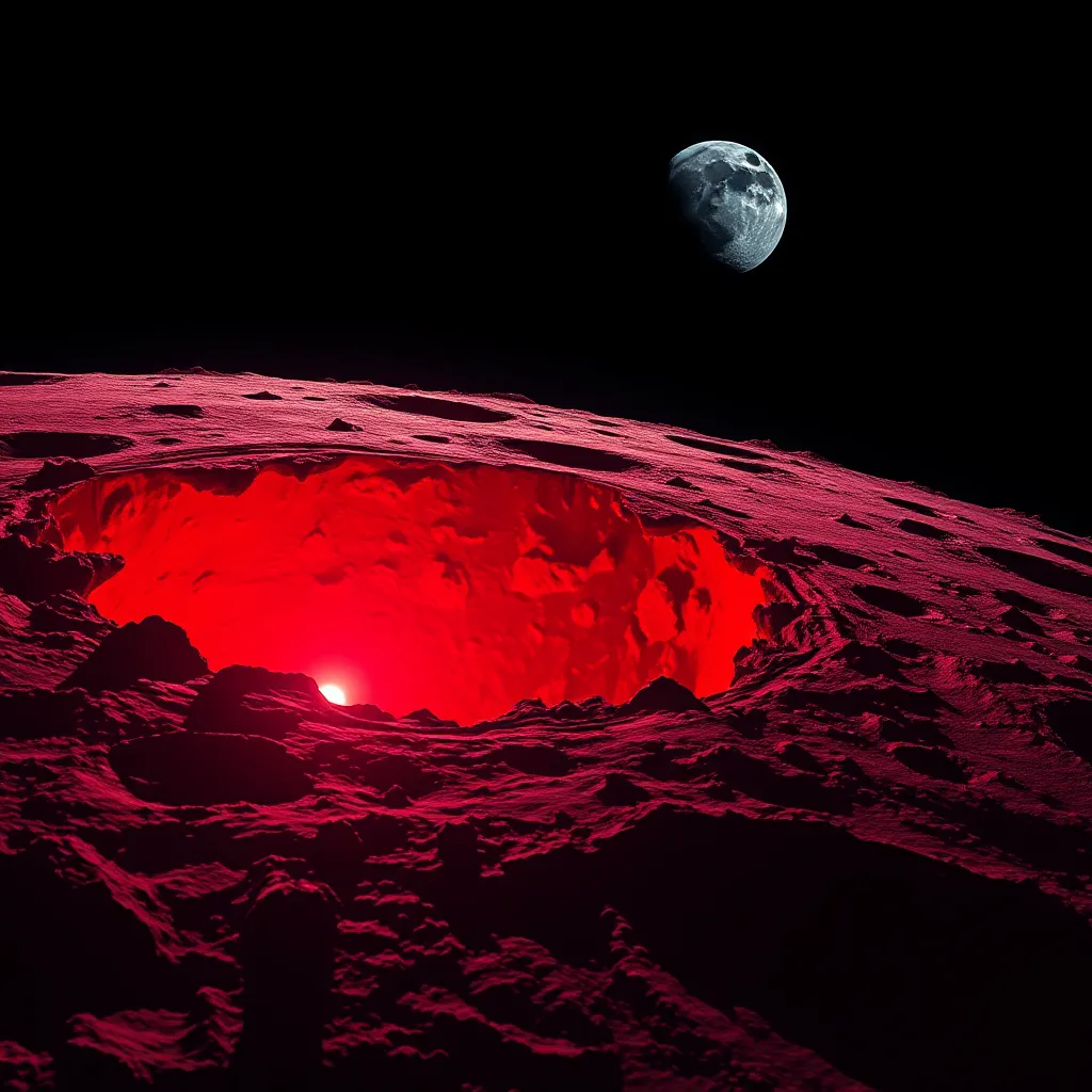 Mysterious Red Flickering Light from Moon Crater Captured : MysteryLores