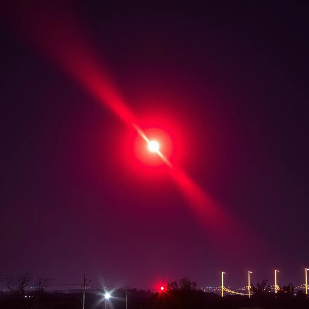 Strange Red Light Spotted in Modesto's Sky : MysteryLores
