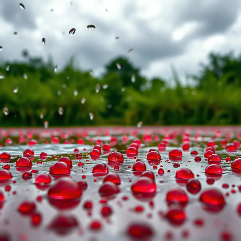 Red Rain Phenomenon: Blood-Like Rain's Biological Mystery : MysteryLores