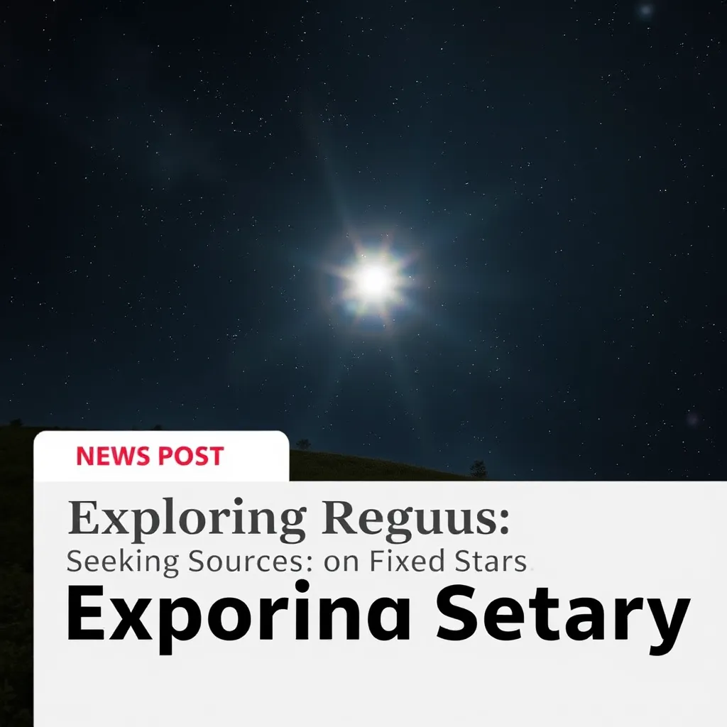Exploring Regulus: Seeking Sources on Fixed Stars : MysteryLores
