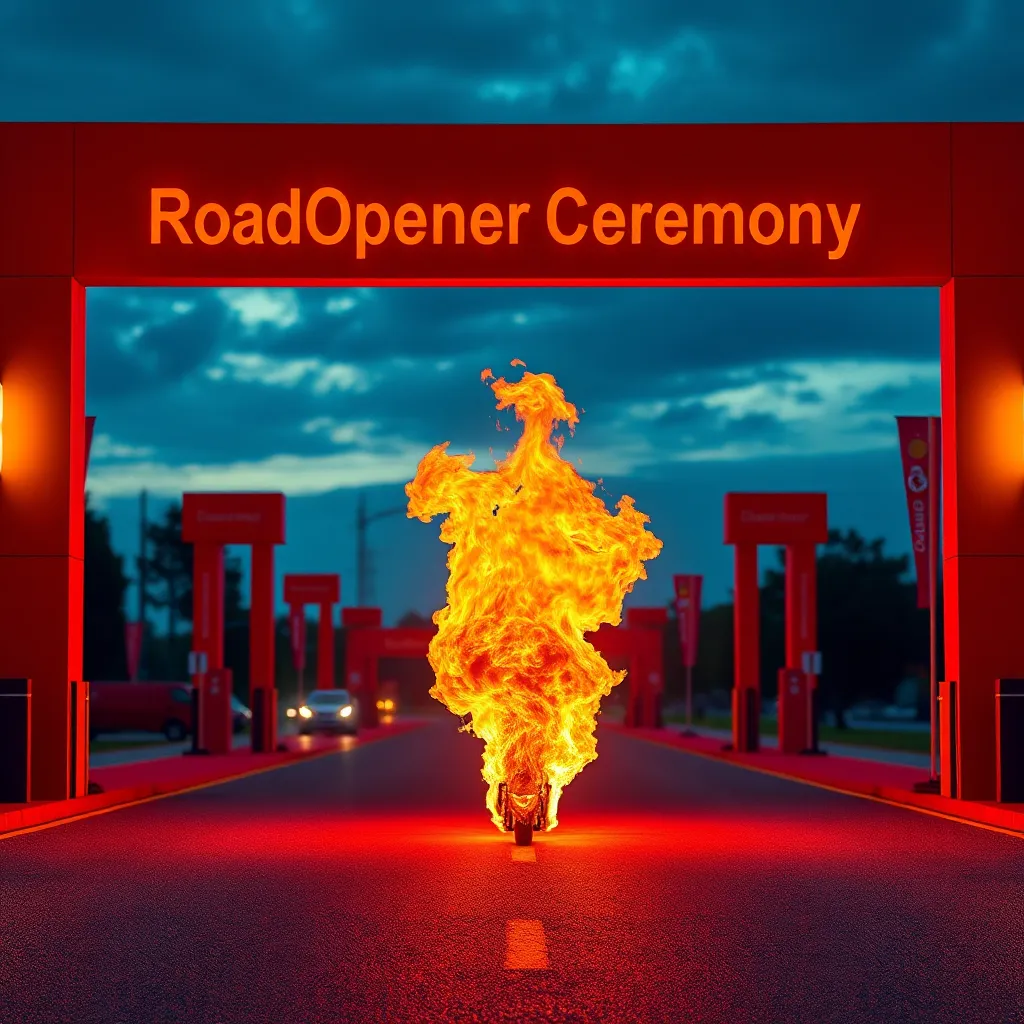 Major Road Opener Ceremony: Big Flame and Clean Finish : MysteryLores
