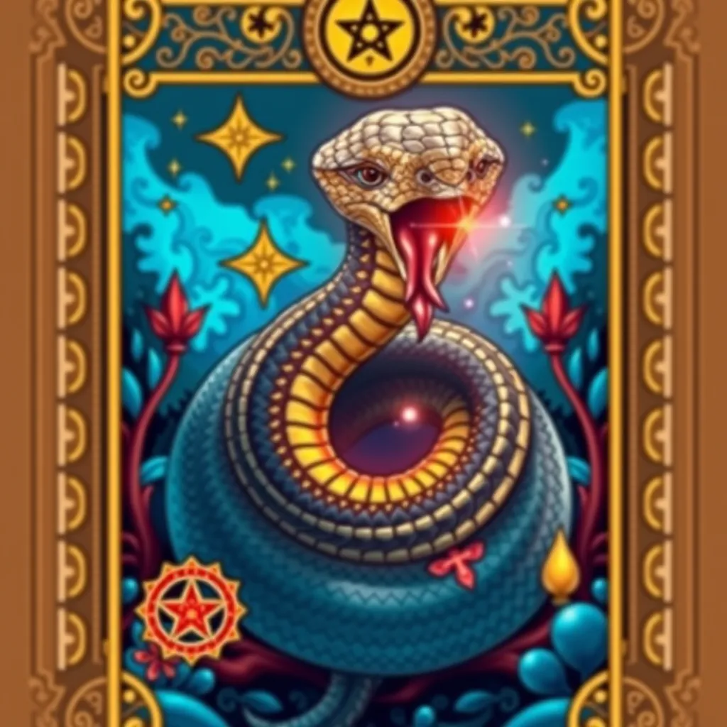 Understanding the Snake Card in Lenormand Readings : MysteryLores