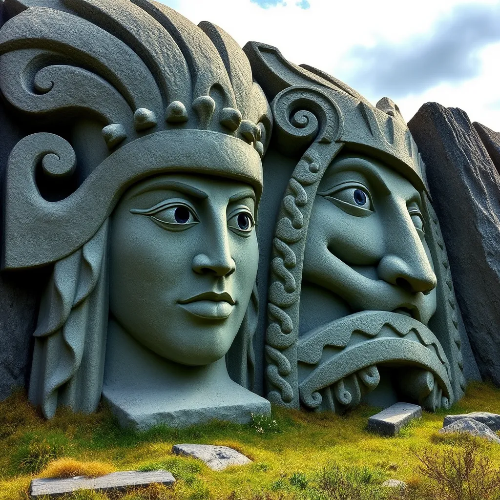 Stunning Stone Carvings of Frigg and Thor Revealed : MysteryLores
