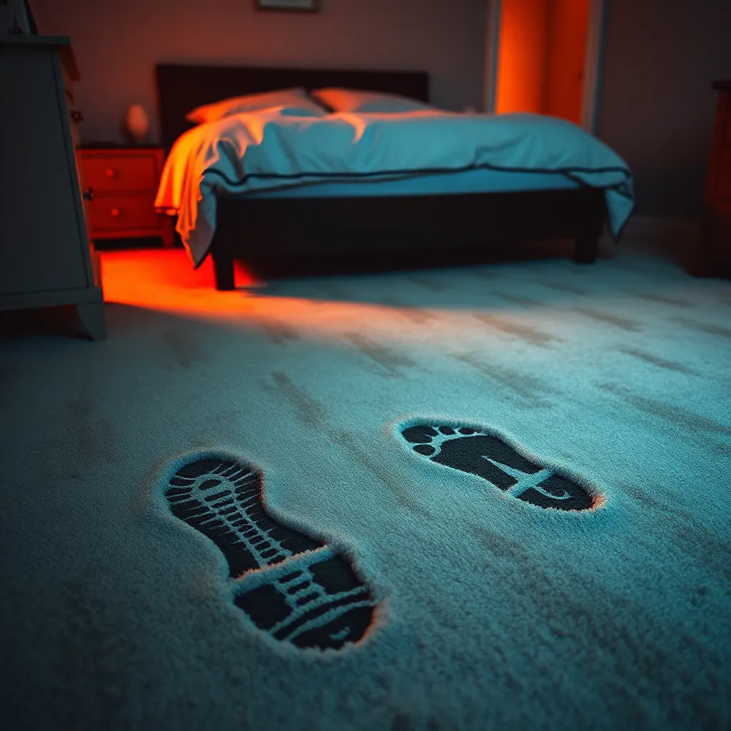 Strange Footprints Found in Bedroom Carpet—What Happened? : MysteryLores