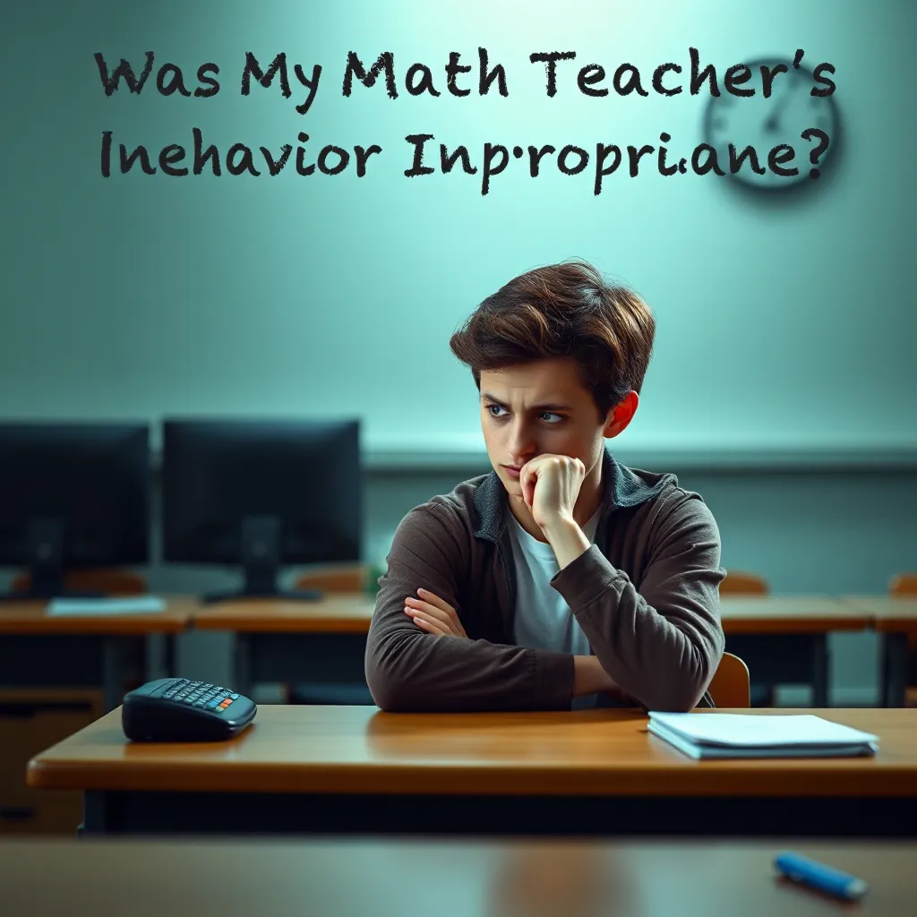 Was My Math Teacher's Behavior Inappropriate? : MysteryLores