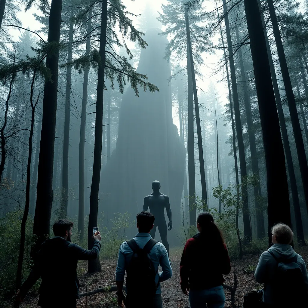 Unbelievable Encounter: Tall Humanoid Discovered in Woods : MysteryLores