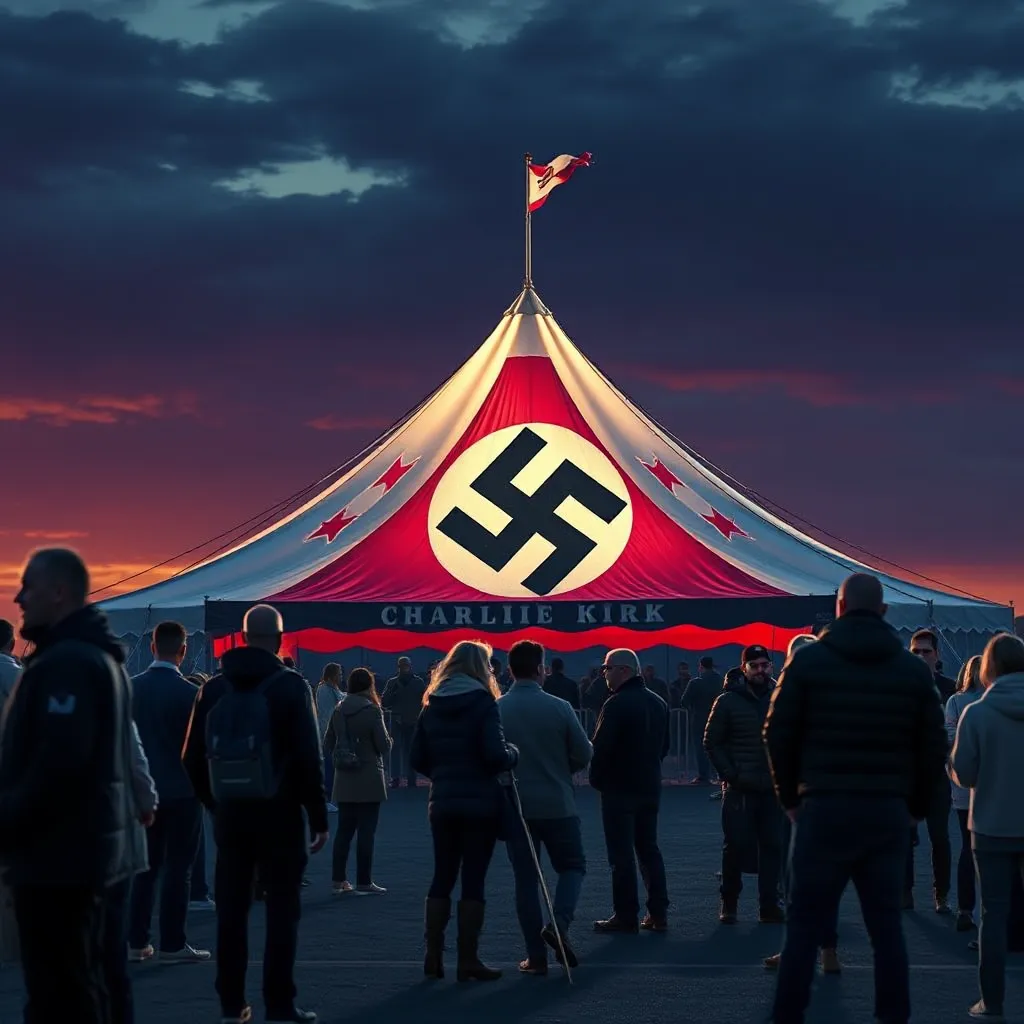 Charlie Kirk's Tent Sparks Controversy Over Nazi Symbol : MysteryLores