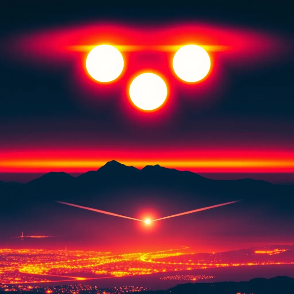 Three Orbs in Triangle Formation Observed Over Pacifica : MysteryLores