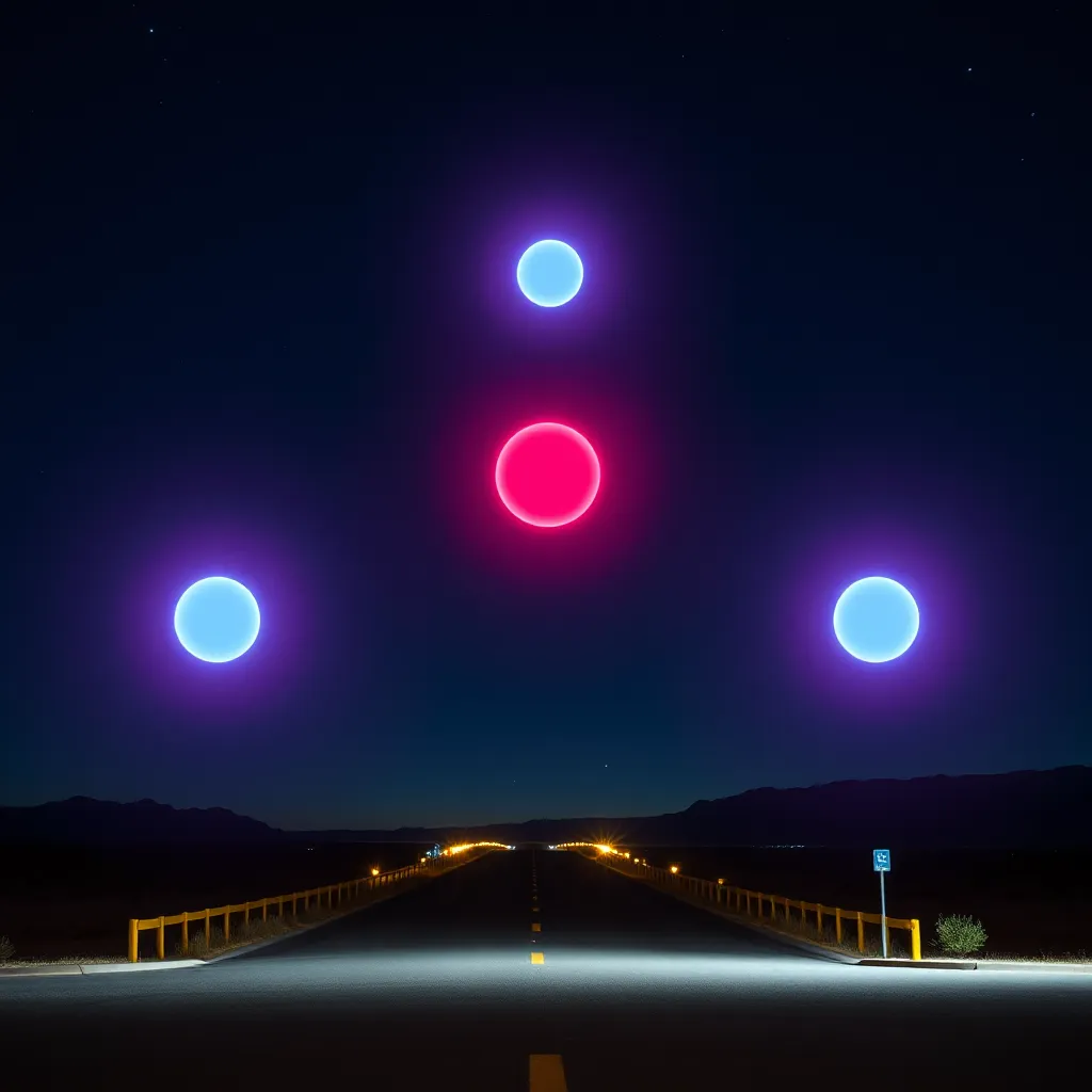 Sightings of Three Orbs in Triangle Formation in Beatty, NV : MysteryLores