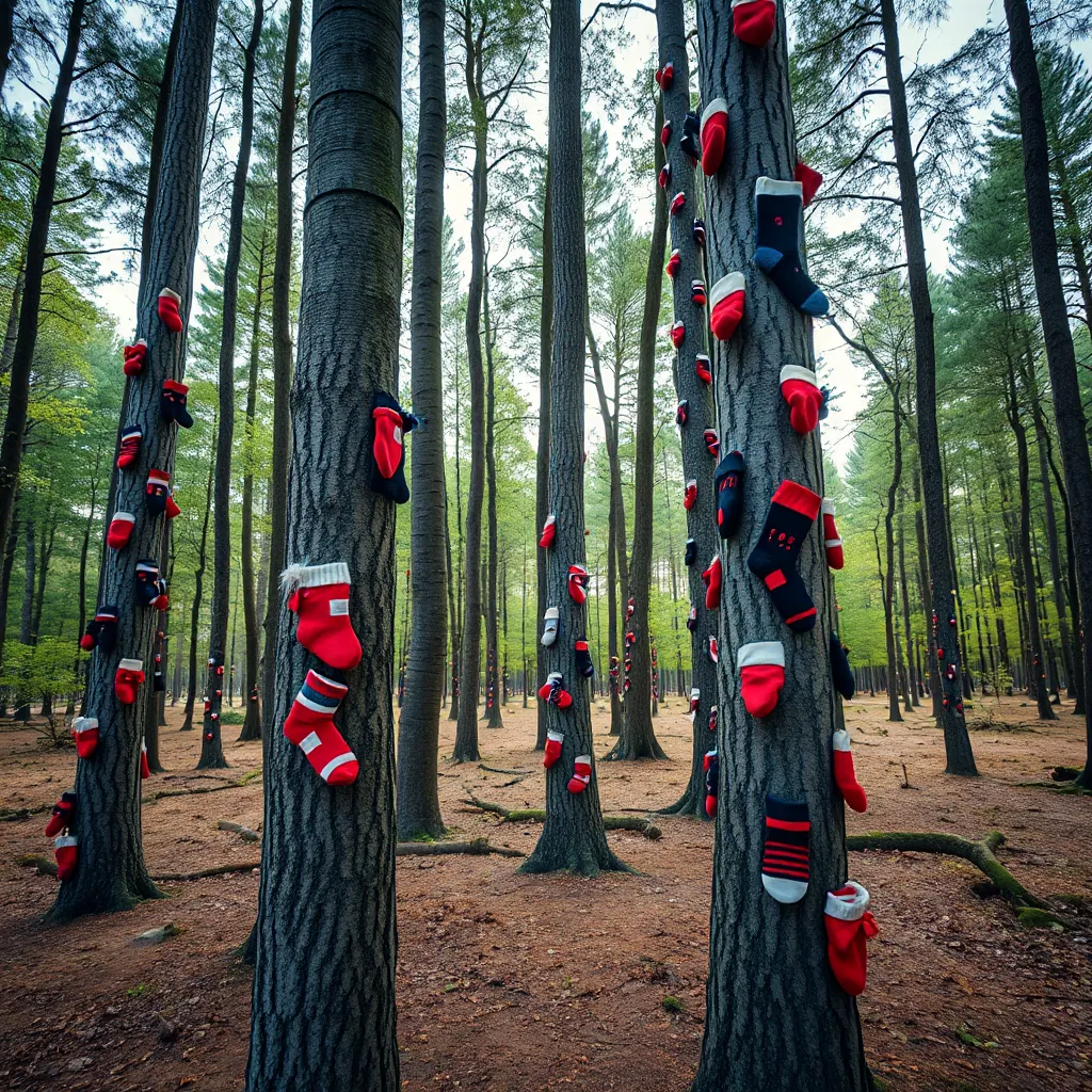 Strange Discovery: Trees in Poland Adorned with Socks : MysteryLores