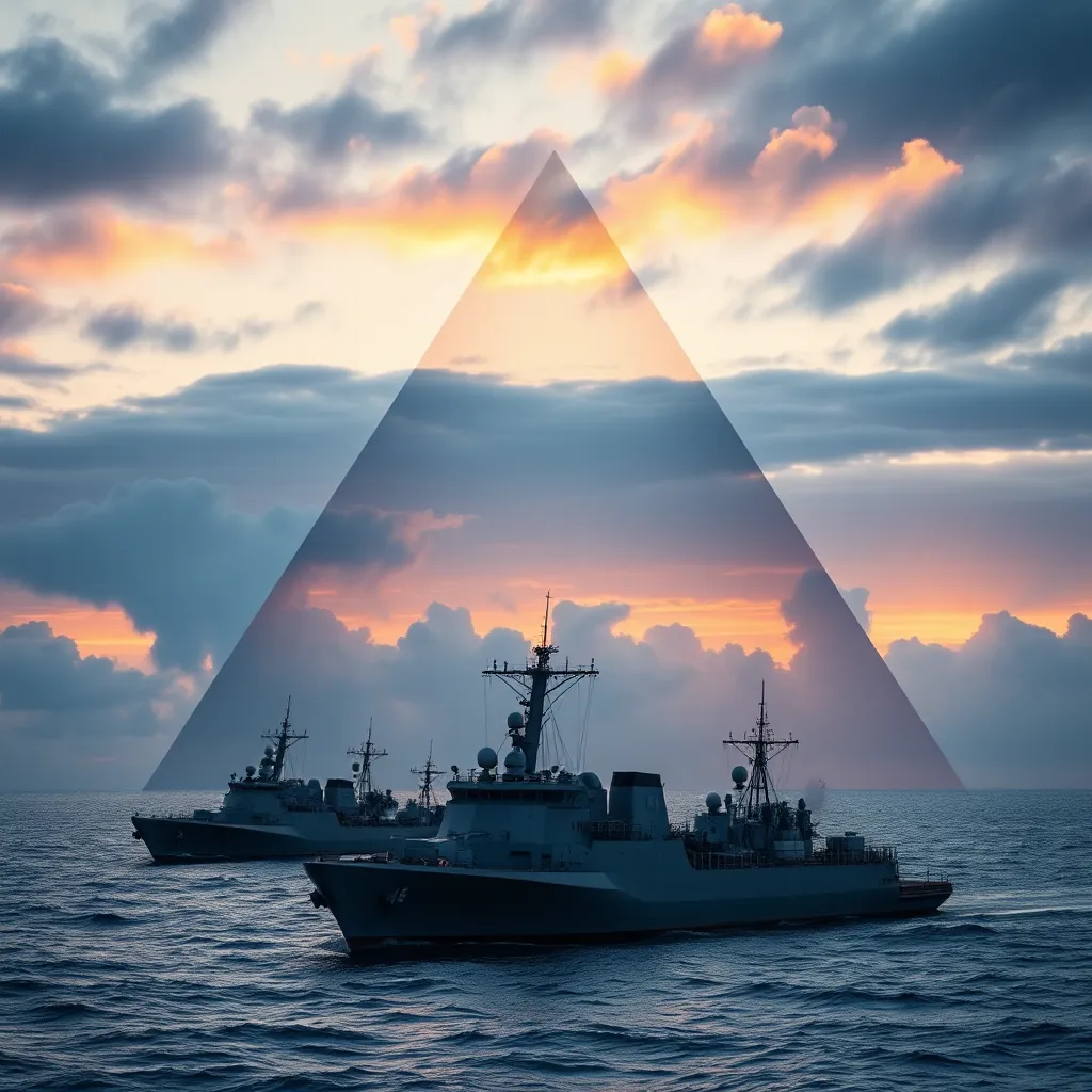 Fascinating Image of Triangle Over Russian Vessels : MysteryLores