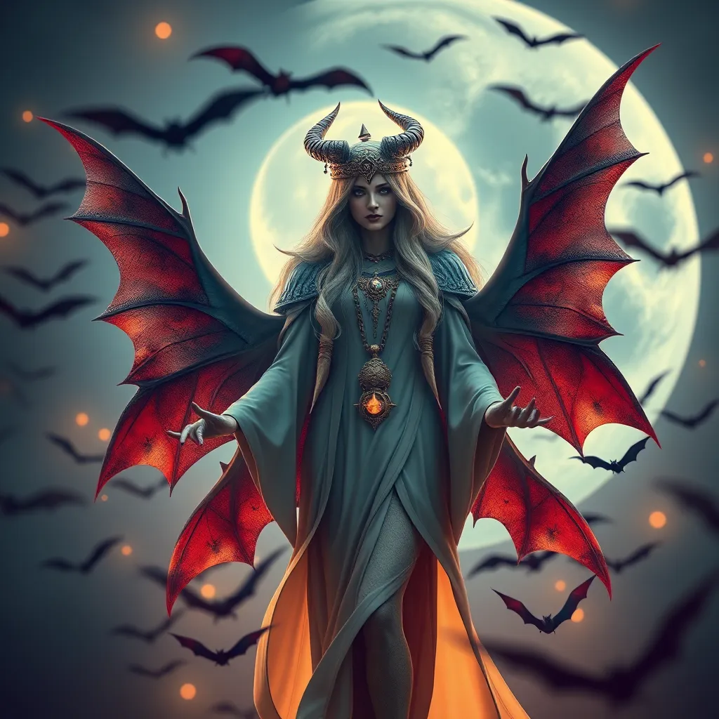 Exploring the Symbolism of the Triple Moon Goddess with Bats : MysteryLores