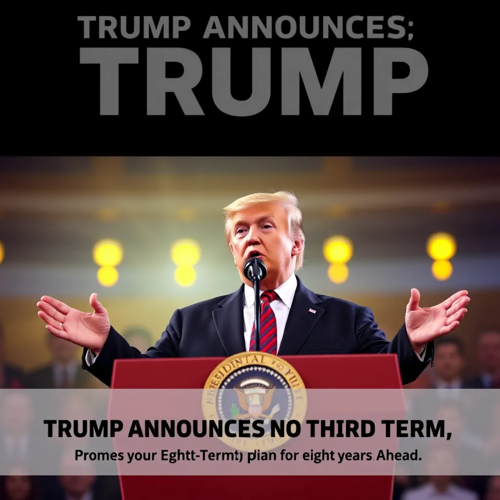 Trump Rules Out Third Term, Promises Eight Years Ahead : MysteryLores