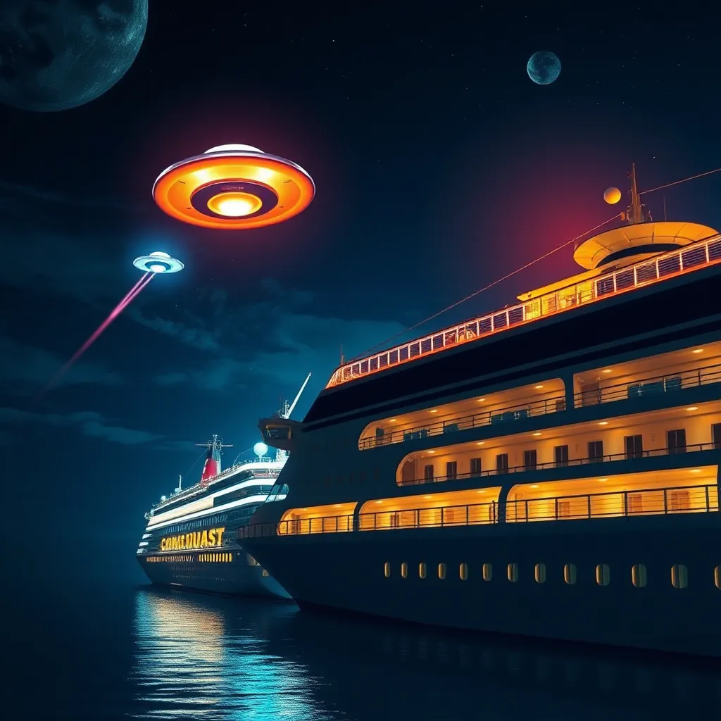 Witness Account of Two Bright UFOs Over Carnival Cruise : MysteryLores
