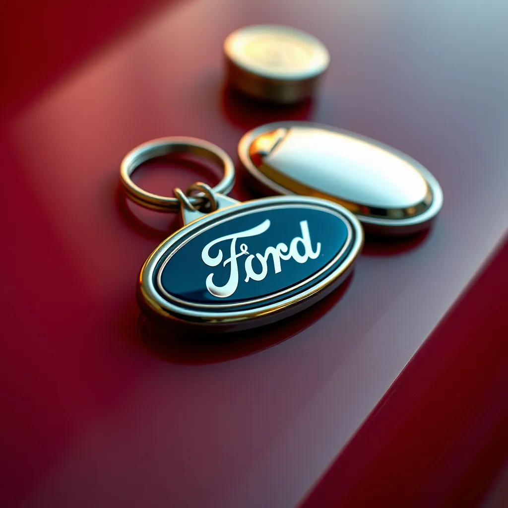 Nostalgia in My Old Car Keychain Featuring Ford Logo : MysteryLores
