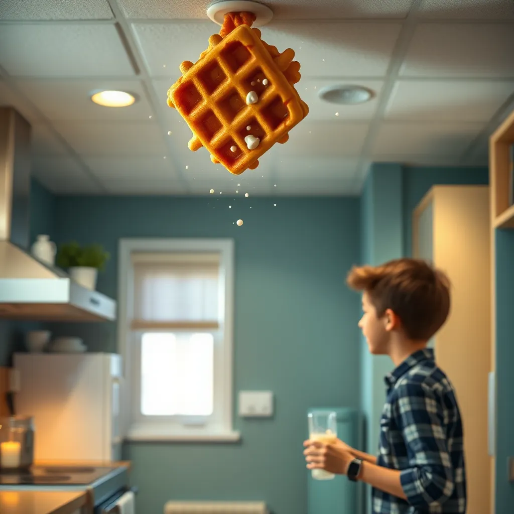 Waffle Mystery: What Fell From My Ceiling? : MysteryLores