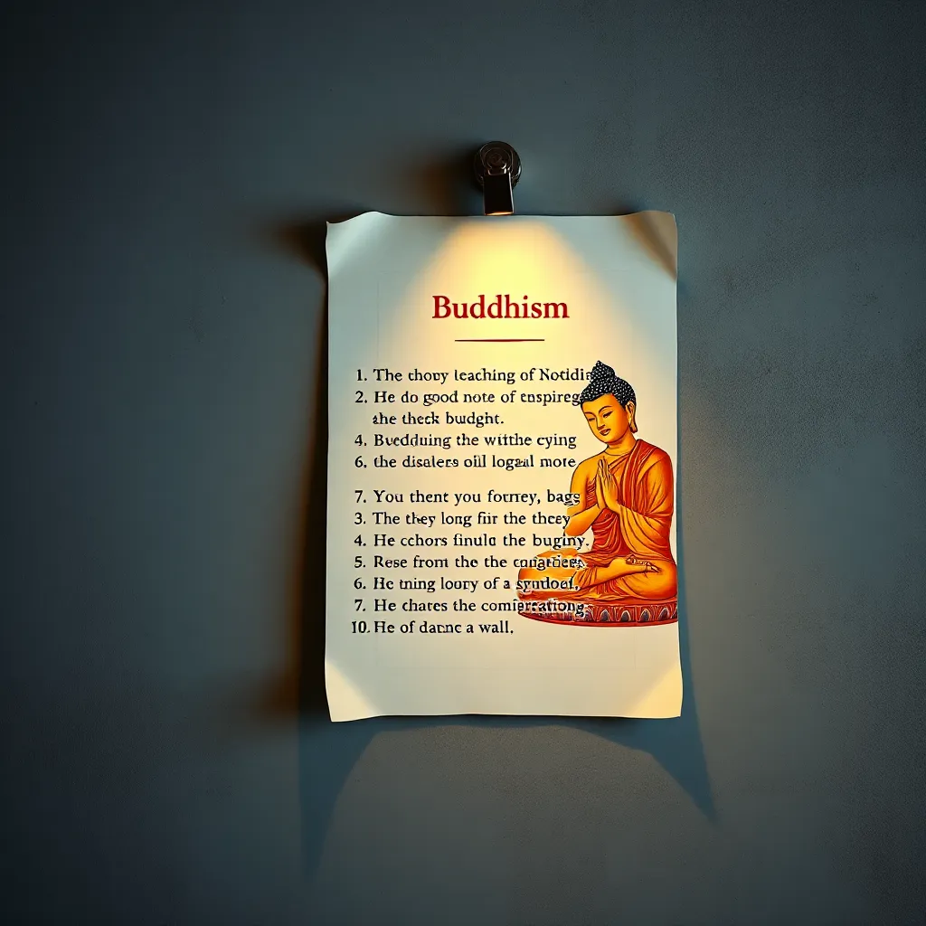 Is This Wall Note a Good Start for Learning Buddhism? : MysteryLores