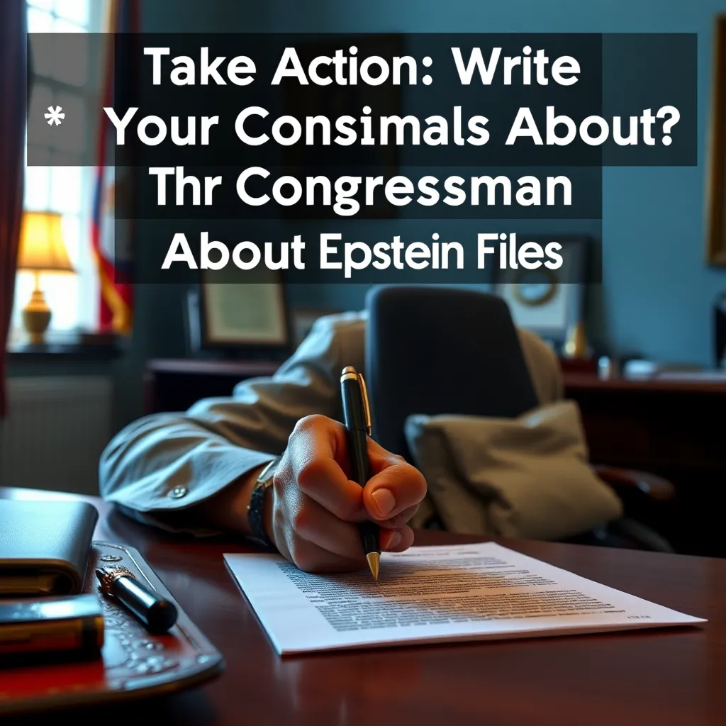 Take Action: Write to Your Congressman About Epstein Files : MysteryLores